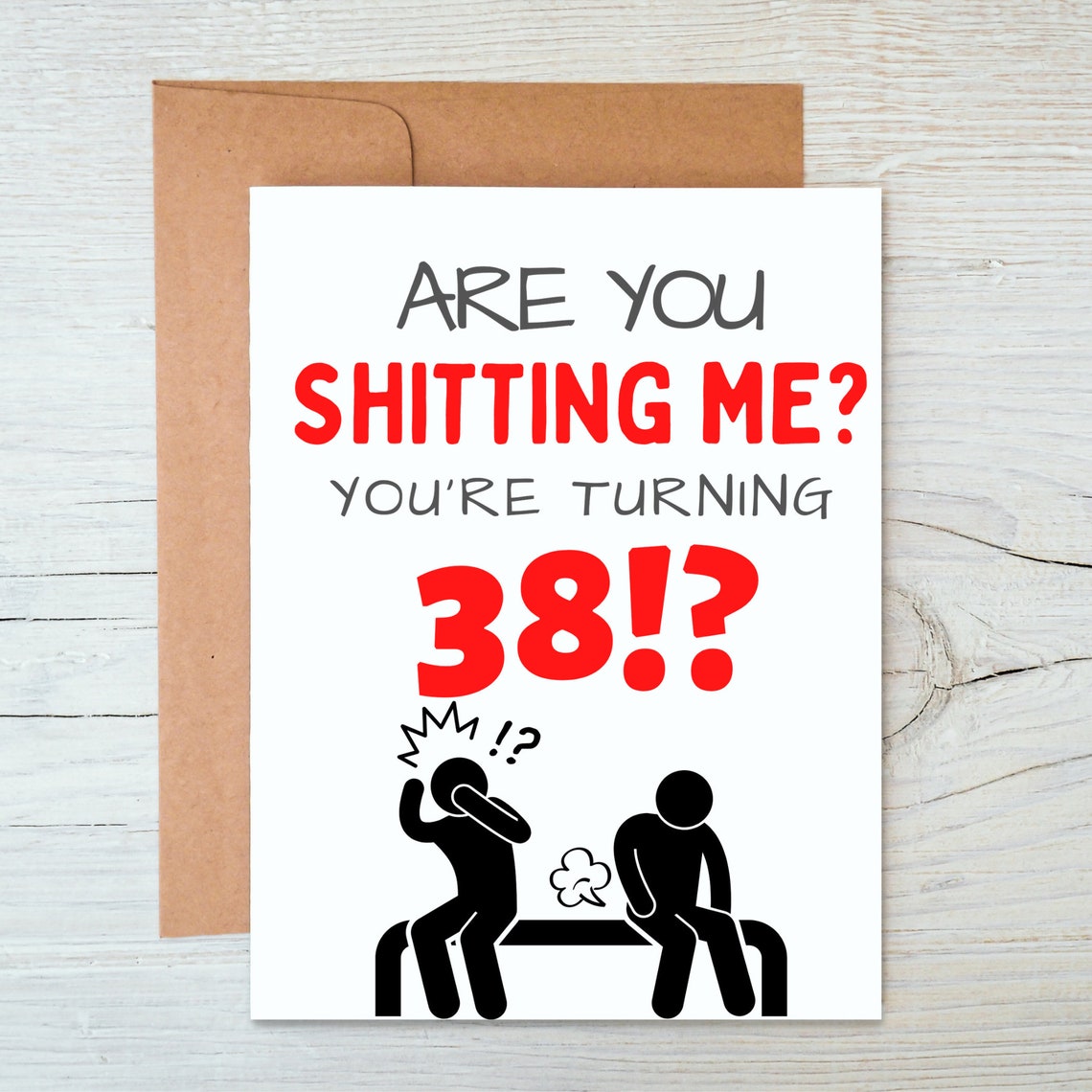 Funny 38th Birthday Card Funny 38th Birthday Card 38th - Etsy
