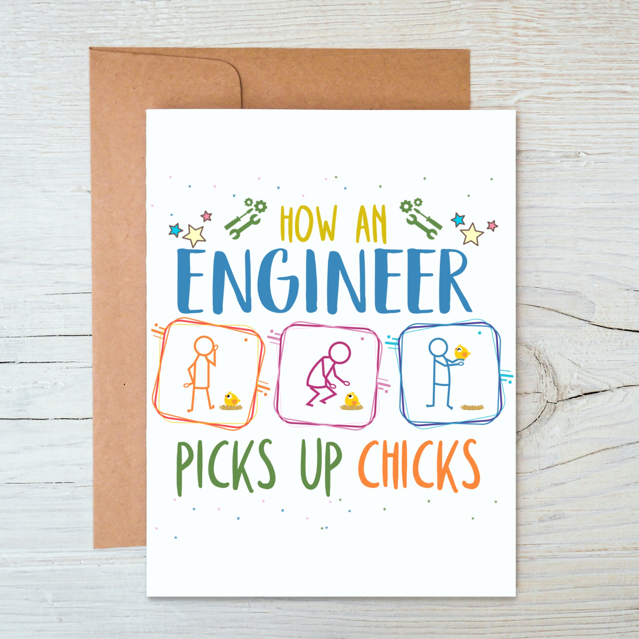 Engineer Card, Graduation Card, Funny Engineer Card, Engineer, Gift for ...