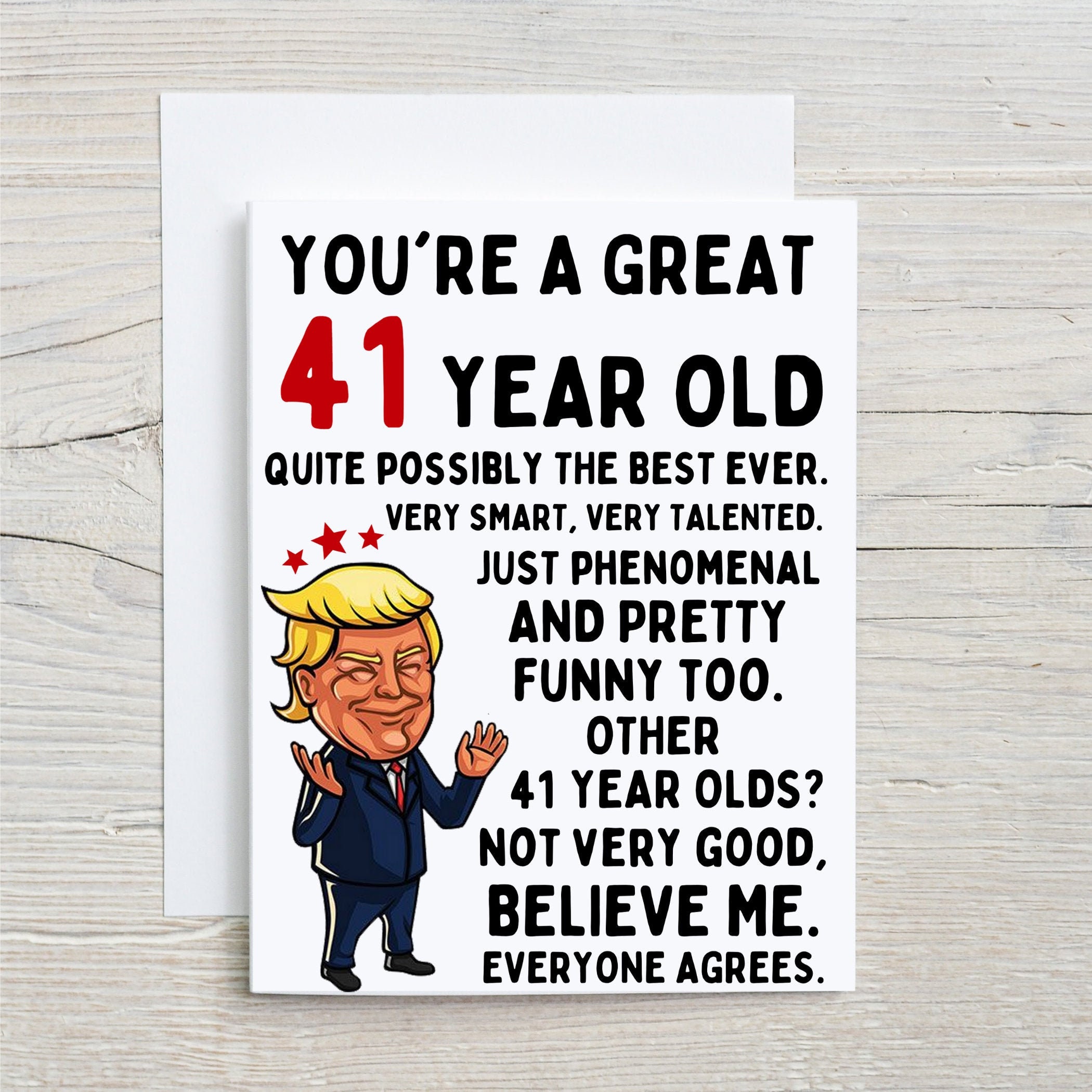 41st Birthday Card, 41st Birthday, 41st Birthday Gift, Happy 41st ...