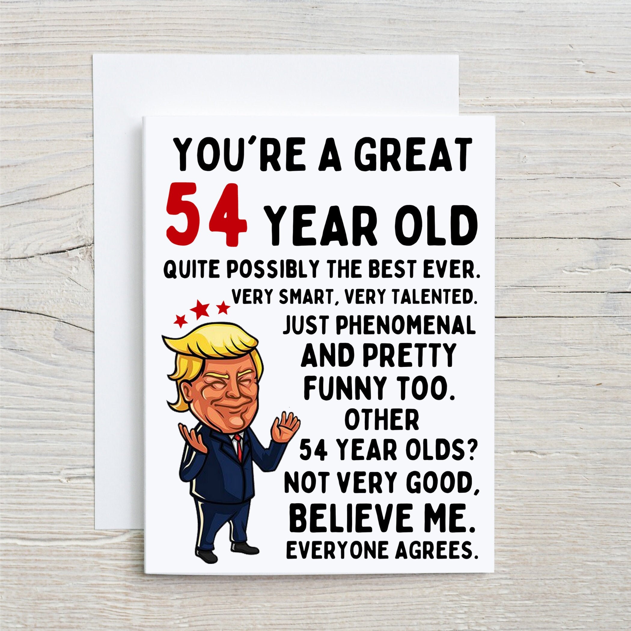54th Birthday Card, 54th Birthday, 54th Birthday Gift, Happy 54th ...