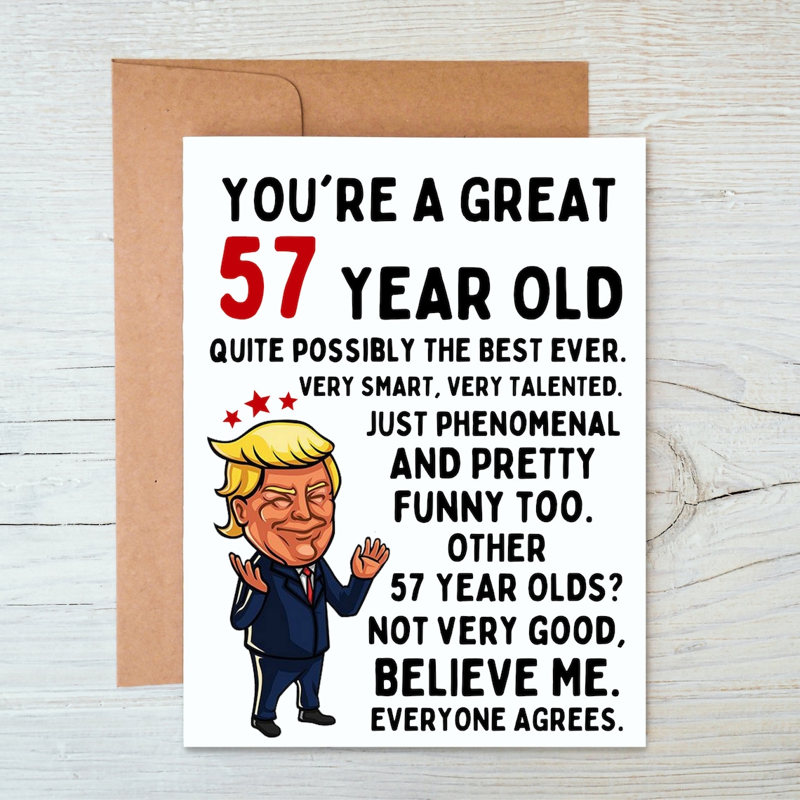 57th Birthday Card, 57th Birthday, 57th Birthday Gift, Happy 57th ...