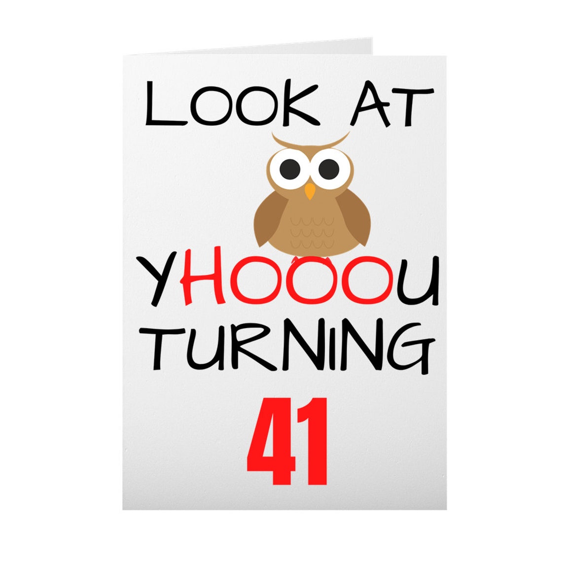 41st Birthday Card, Funny 41st Birthday Card, 41st Birthday Gift Idea ...