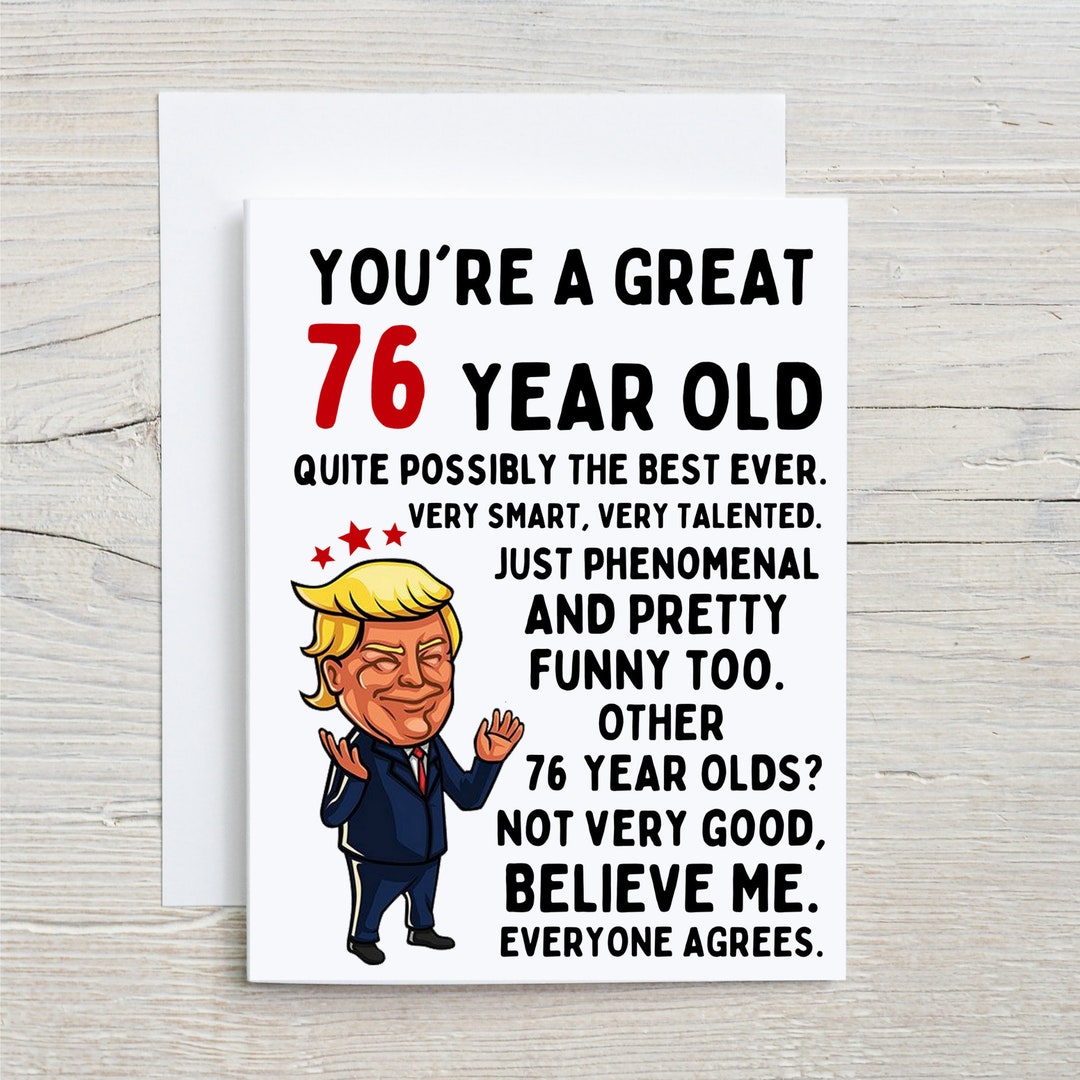 76th Birthday Card, 76th Birthday Gift, 76th Birthday, Birthday Card ...