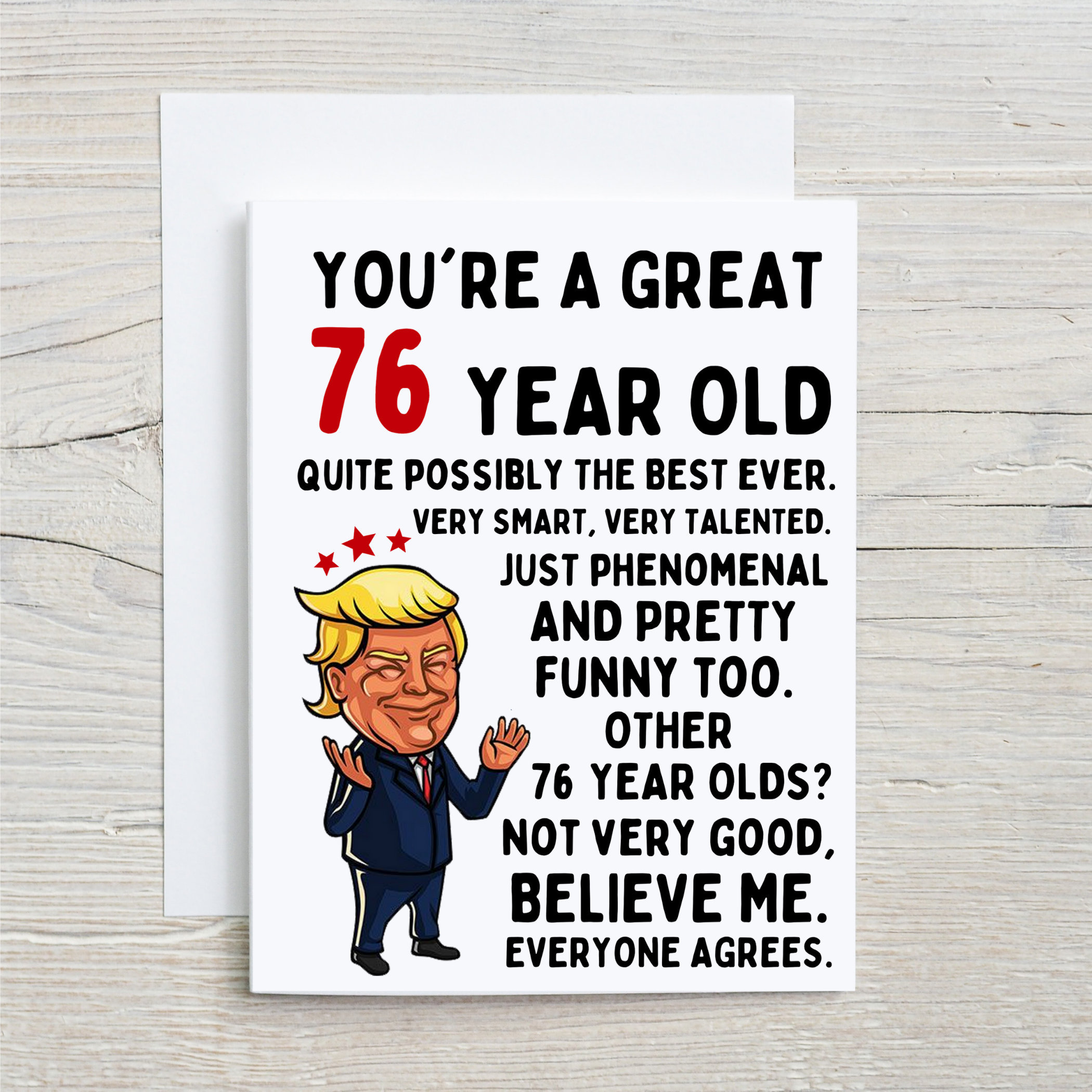 76th Birthday Card, 76th Birthday Gift, 76th Birthday, Birthday Card ...