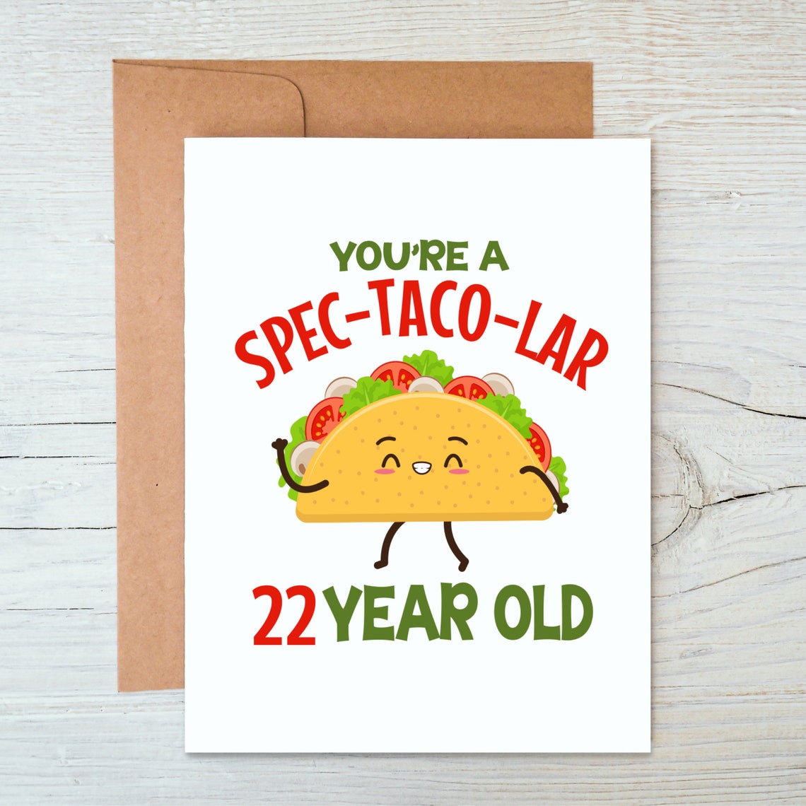 22nd Birthday Card, 22nd Birthday, Birthday Card, 22nd Birthday Gift ...