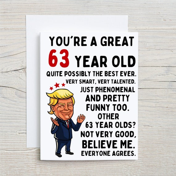 63rd Birthday Card Funny 63rd Birthday Card 63rd Birthday - Etsy