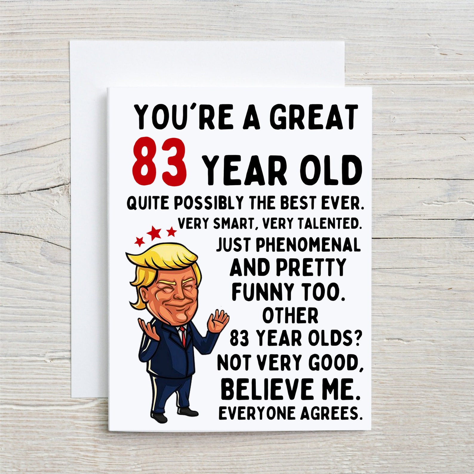 83rd Birthday Card, Funny 83rd Birthday Card, 83rd Birthday Gift Idea ...