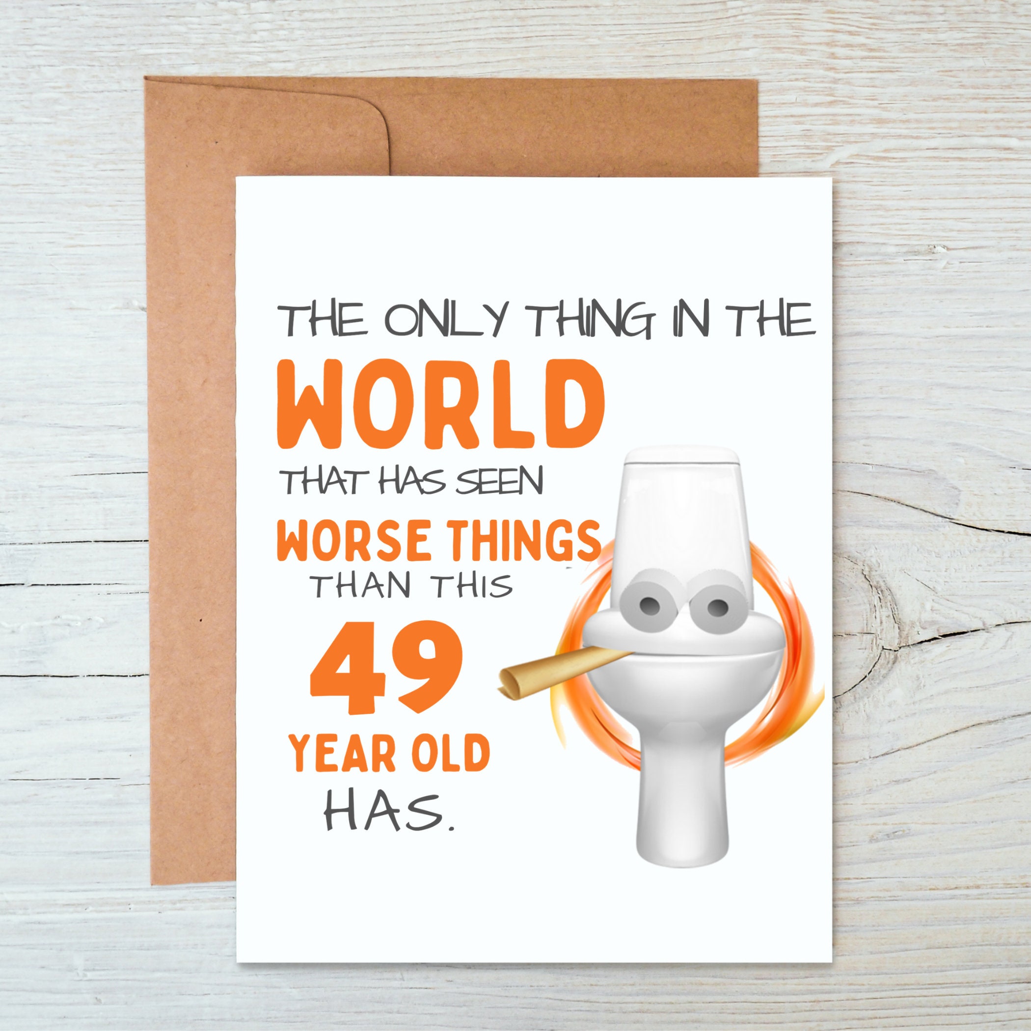 Funny 49th Birthday Card, Funny 49th Birthday Card, 49th Birthday Gift ...