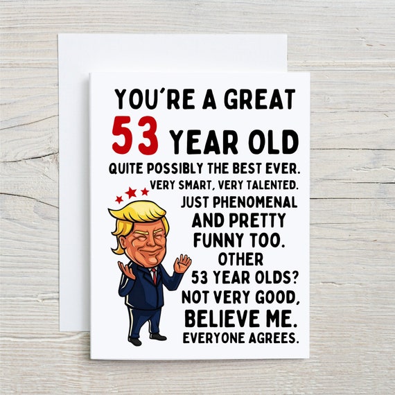 53rd Birthday Card Funny 53rd Birthday Card 53rd Birthday - Etsy