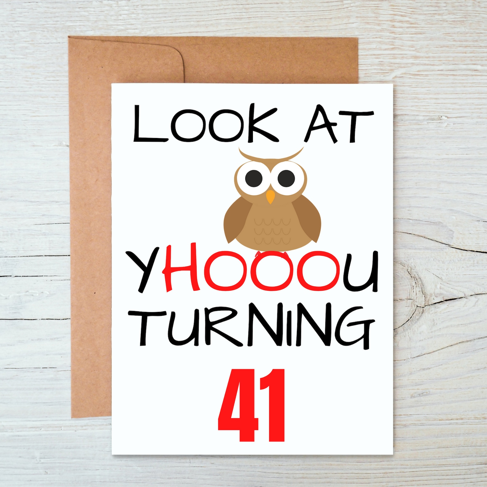 41st Birthday Card, Funny 41st Birthday Card, 41st Birthday Gift Idea ...
