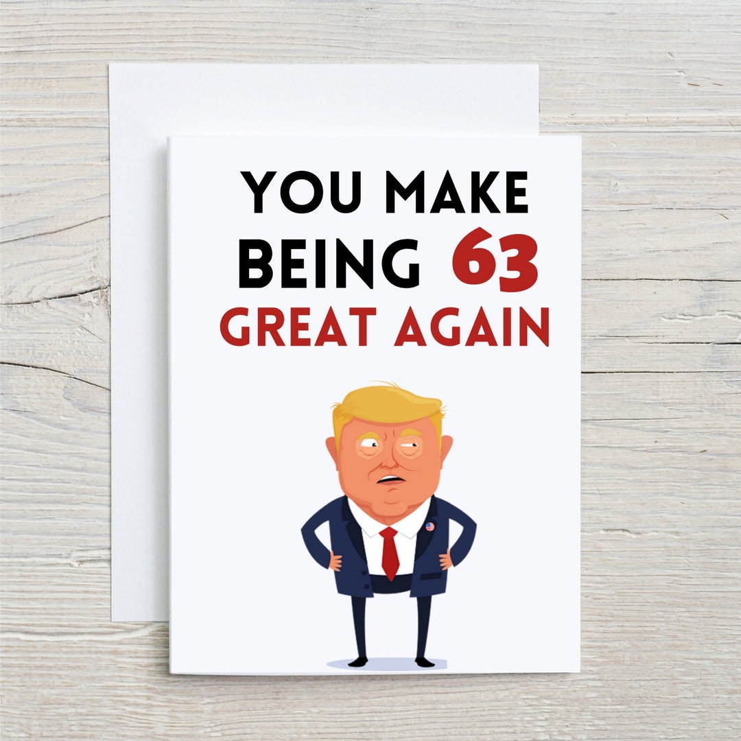 Happy 63rd Birthday Card, Funny 63rd Birthday Card, 63rd Birthday Gift ...