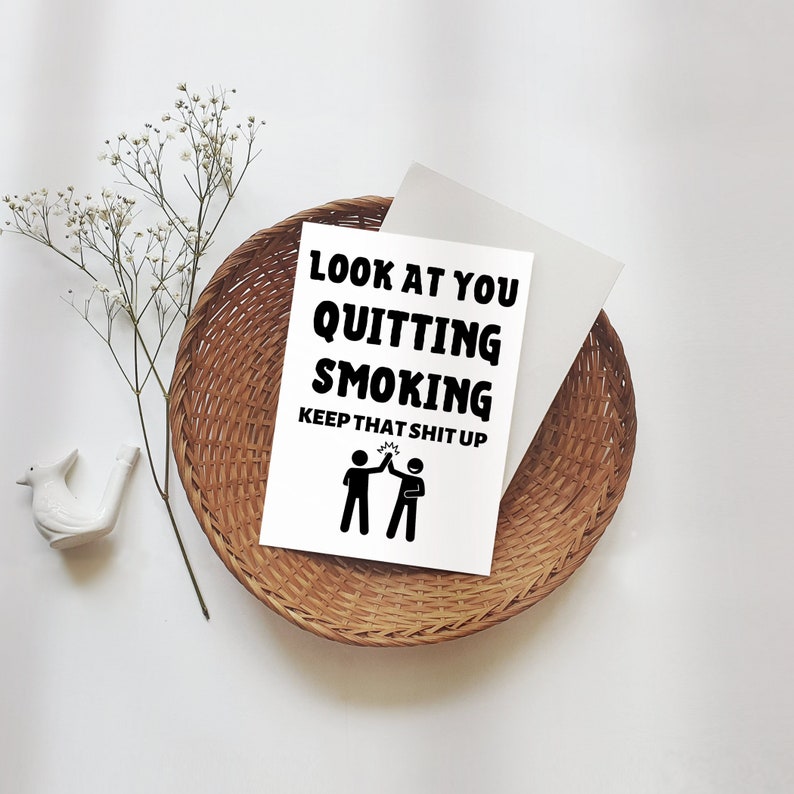Funny Quit Smoking Card, Quit Smoking Gift Idea, Stop Smoking Card ...