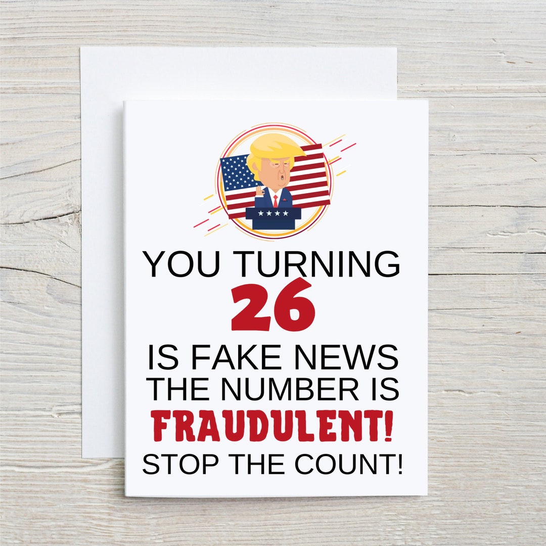 26th Birthday Card, Funny 26th Birthday Card, 26th Birthday Gift Idea ...