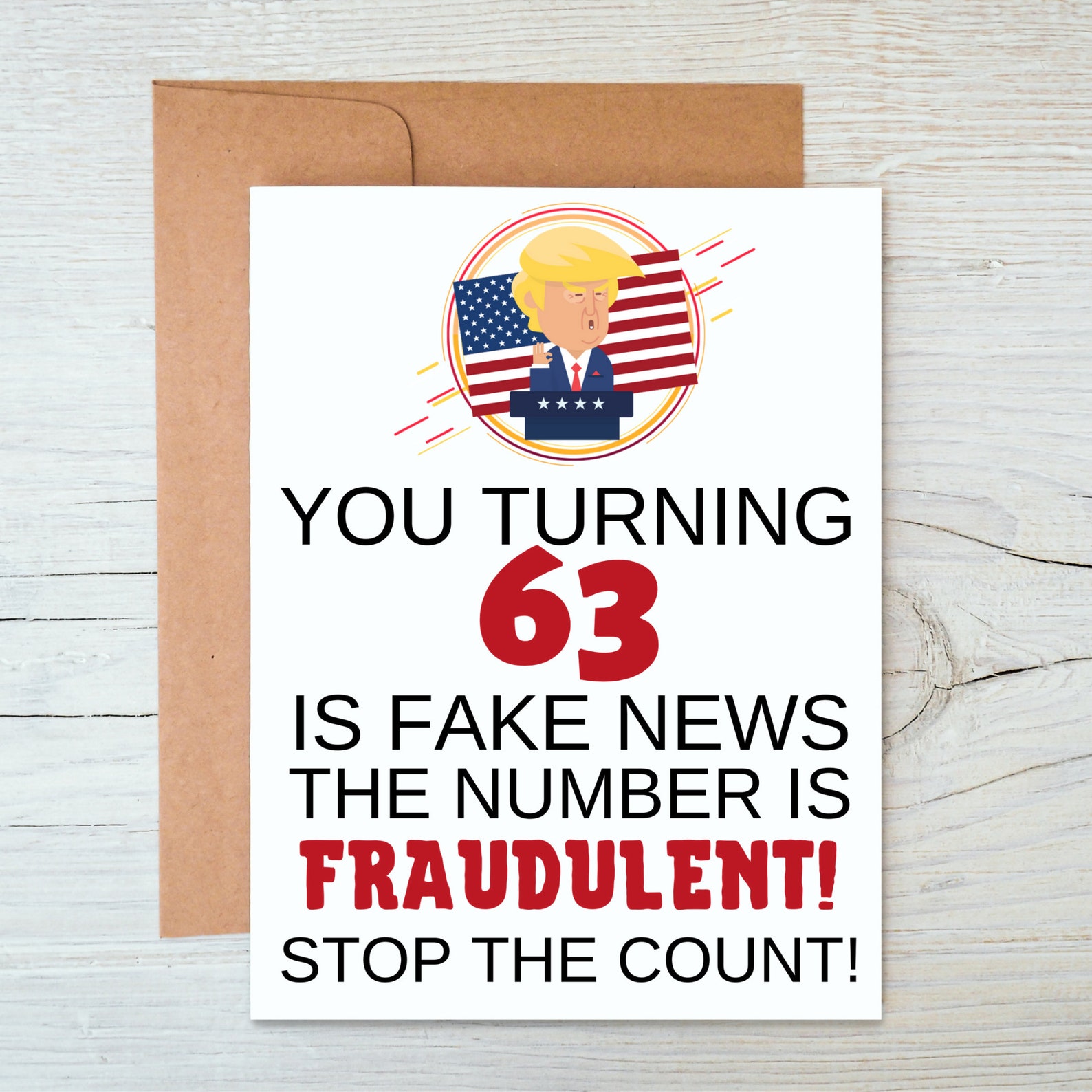 63rd Birthday Card, Funny 63rd Birthday Card, 63rd Birthday Gift Idea ...