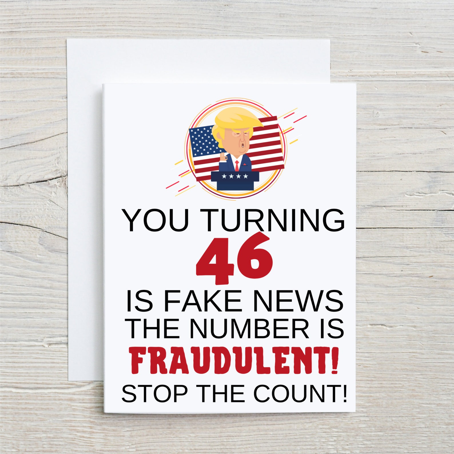 46th Birthday Card, Funny 46th Birthday Card, 46th Birthday Gift Idea ...