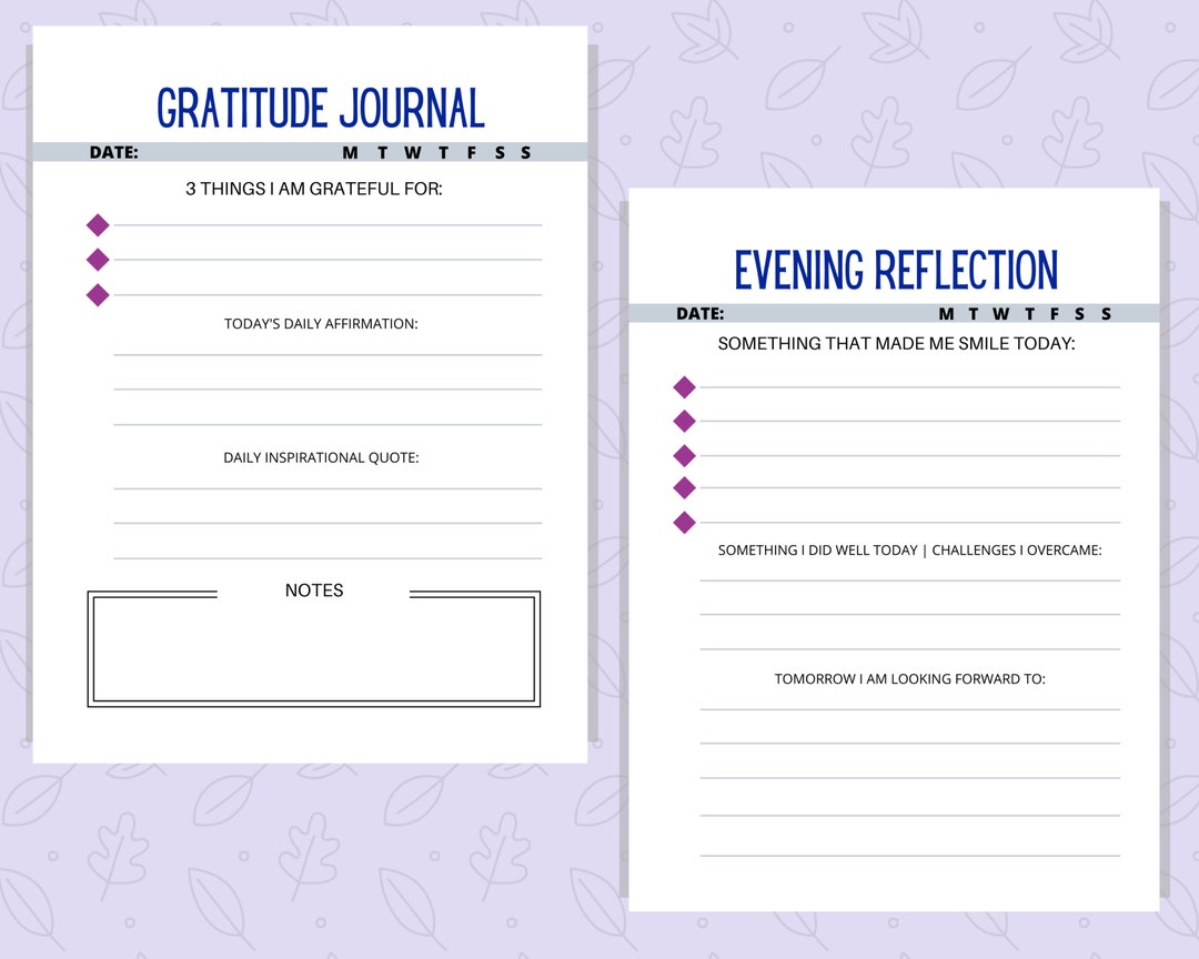 Gratitude Printable | Affirmation Journal | Daily Gratitude Binder ...