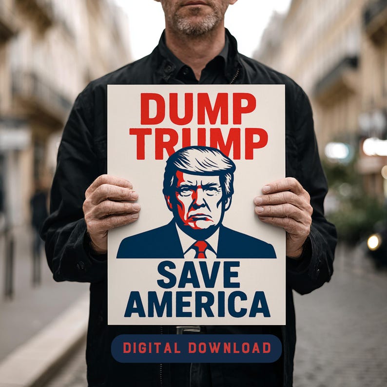 Digital Download Anti Trump Poster Set of 5, Political Protest, Pro ...