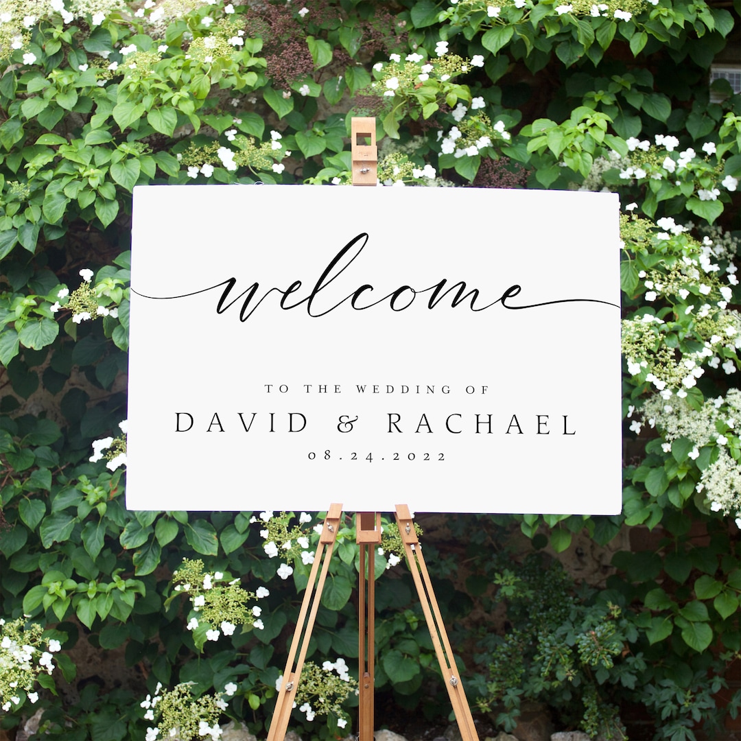 Wedding Welcome Sign, Wedding Entrance Sign, Wedding Sign Board ...
