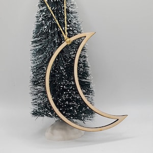 Moon Ornament | Half Moon Ornament | Crescent Moon Ornament ...