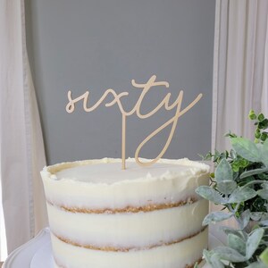 Sixty Cake Topper | 60 Cake Topper | Sixtieth Birthday Cake Topper ...