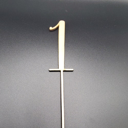 1 Cake Topper First Birthday Cake Topper Simple Skinny 1 - Etsy