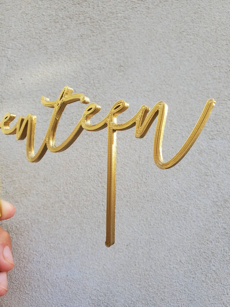 Seventeen Cake Topper 17 Cake Topper Dainty Seventeen Cake | Etsy