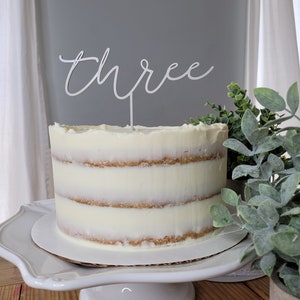 Three Cake Topper | Third Birthday Cake | 3rd Birthday Topper | 3 Cake ...