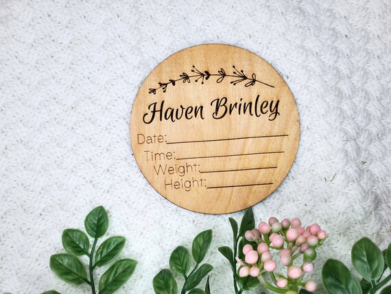 Personalized Baby Name Tag With Birth Stats Hospital Birth | Etsy
