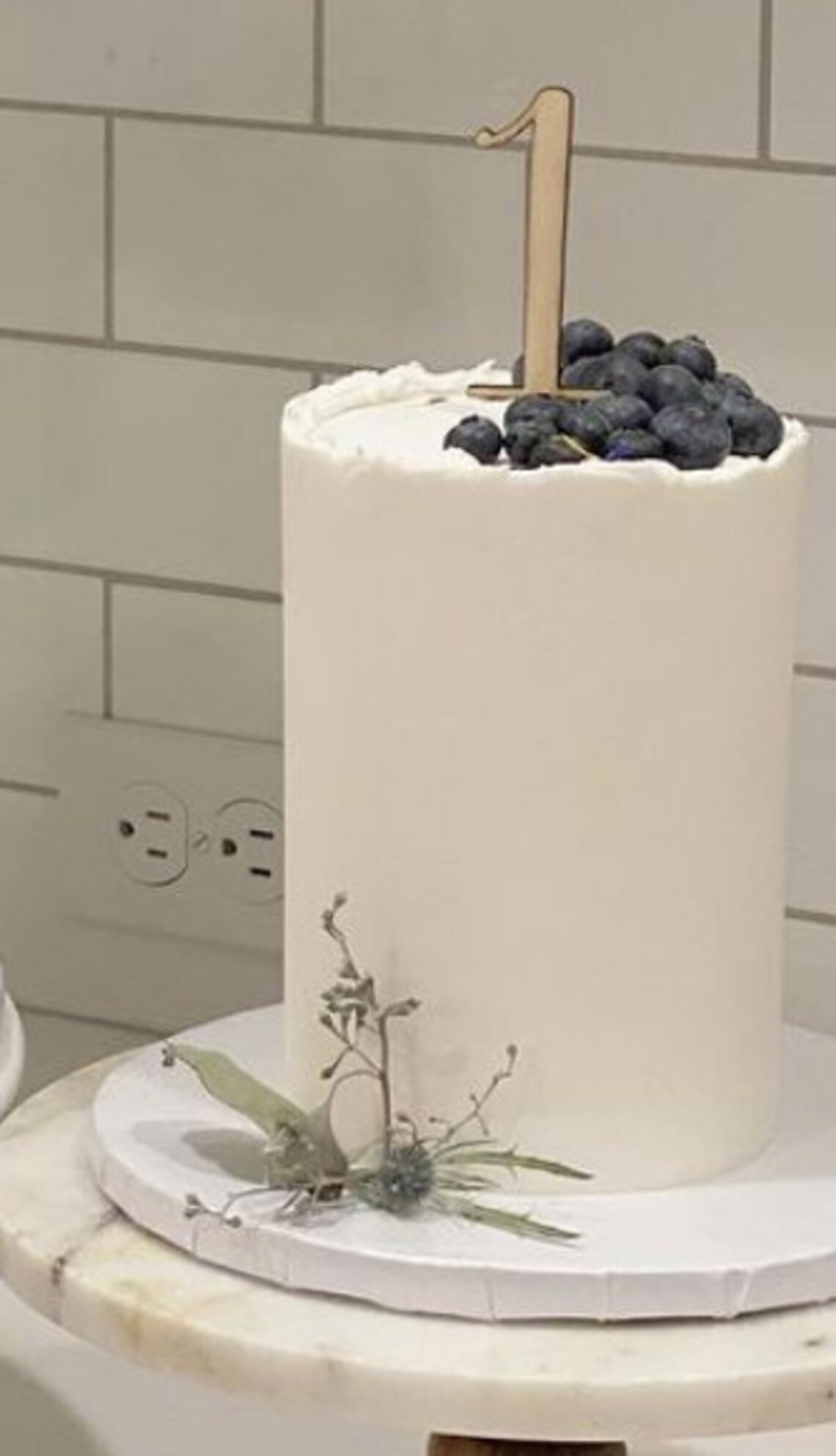 1 Cake Topper First Birthday Cake Topper Simple Skinny 1 - Etsy