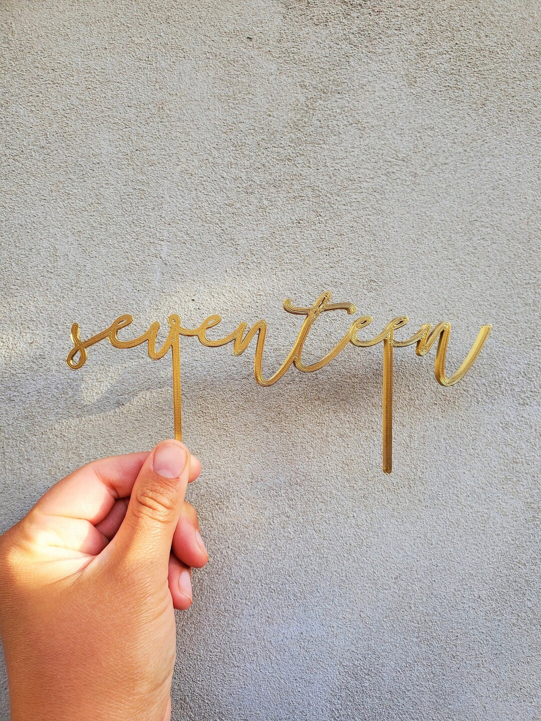 Seventeen Cake Topper 17 Cake Topper Dainty Seventeen Cake - Etsy