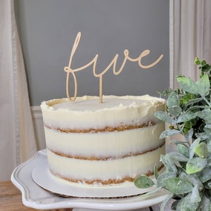 Five Birthday Cake Topper | Fifth Birthday Cake Topper | Whimsical Cake ...