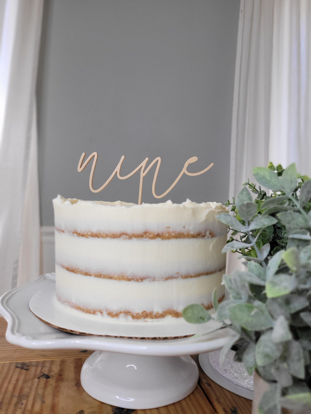 Nine Cake Topper | 9 Cake Topper | Ninth Birthday Cake Decor | Gold ...