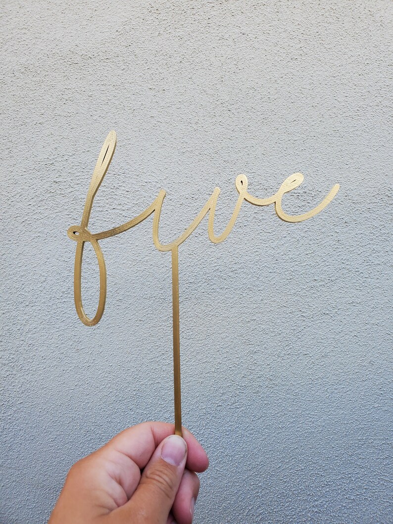 Five Birthday Cake Topper Fifth Birthday Cake Topper - Etsy