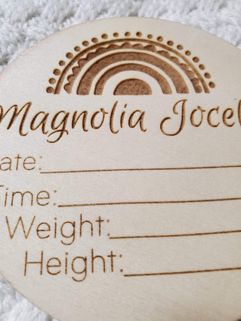 Custom Baby Name Tag With Birth Stats Personalized Birth | Etsy