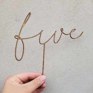 Five Birthday Cake Topper Fifth Birthday Cake Topper | Etsy