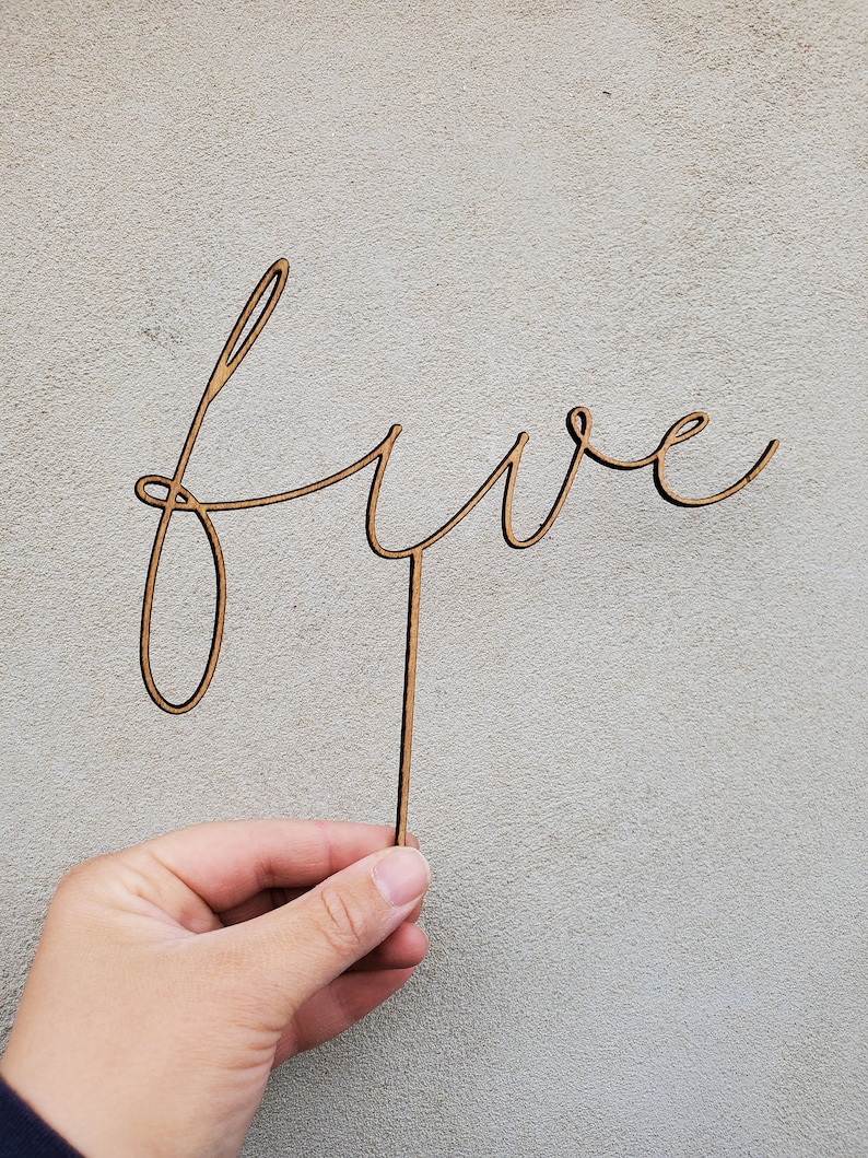 Five Birthday Cake Topper Fifth Birthday Cake Topper | Etsy