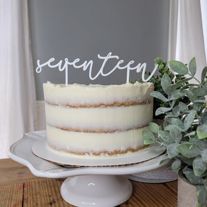 Seventeen Cake Topper | 17 Cake Topper | Whimsical Seventeen Cake ...