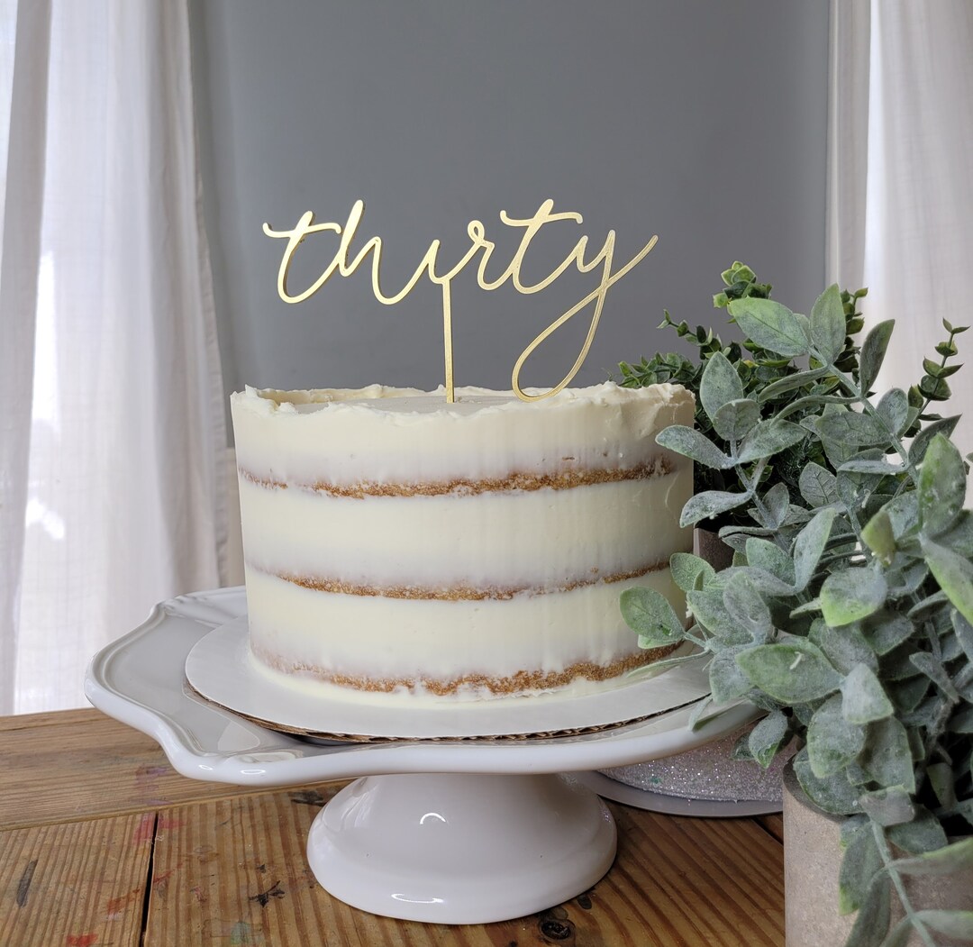 Thirty Cake Topper | 30 Cake Topper | Age Cake Topper | Thirtieth ...