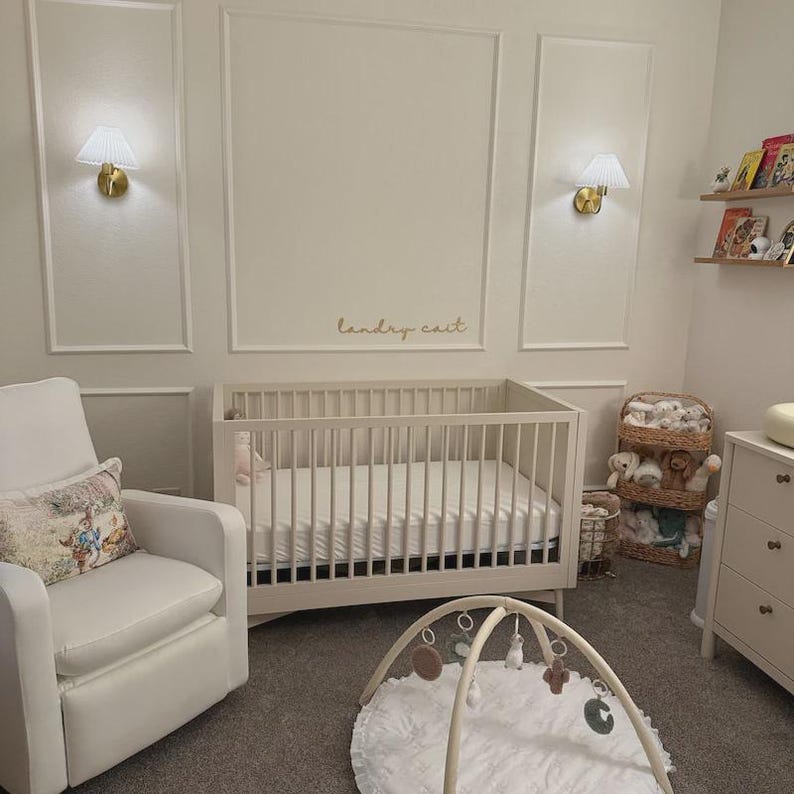 Cursive Nursery Name | Name Over Crib | Dainty Baby Decor - Etsy