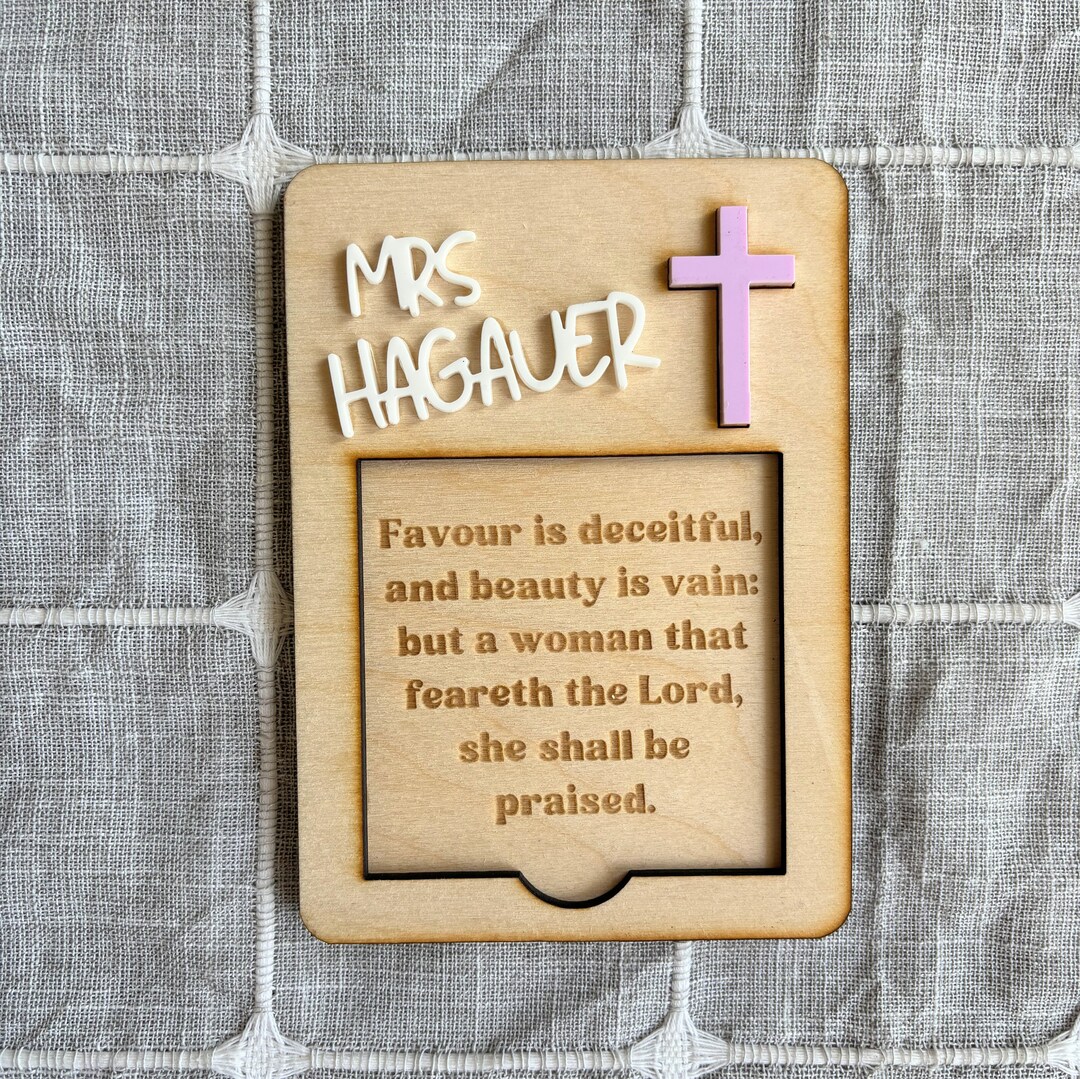 Cross Christian Teacher Gift | Christian Cross Sticky Note Holder Gift ...