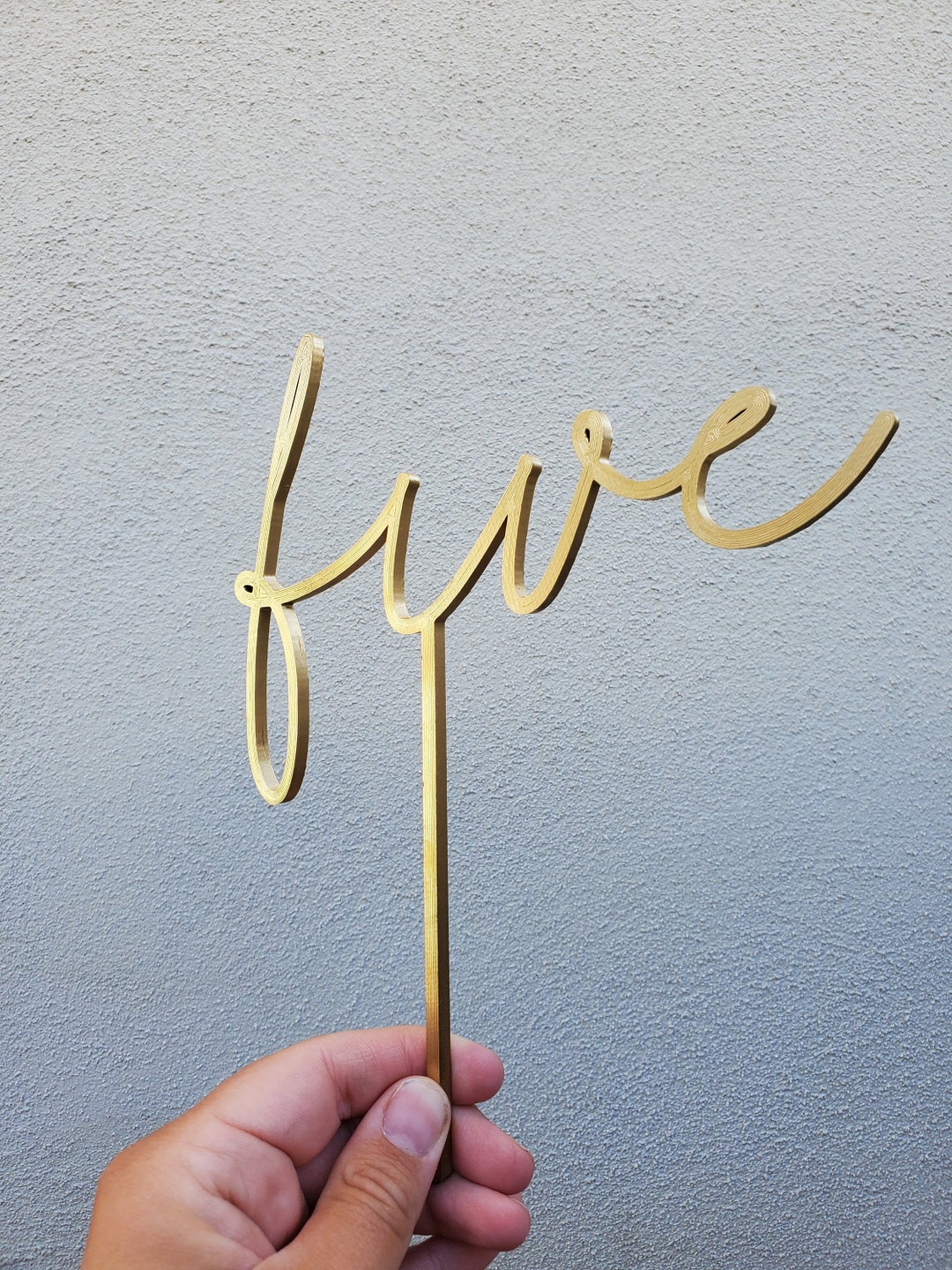 Five Birthday Cake Topper Fifth Birthday Cake Topper - Etsy