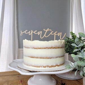 Seventeen Cake Topper | 17 Cake Topper | Whimsical Seventeen Cake ...