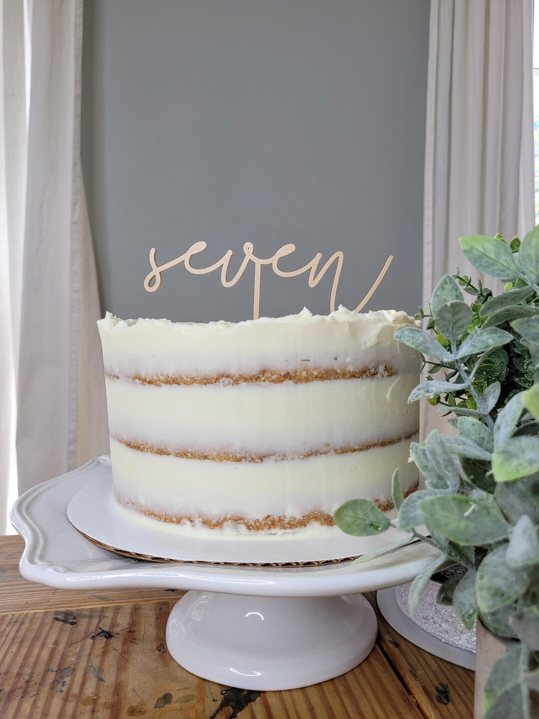 Seven Cake Topper | 7 Cake Pick | Seventh Birthday Cake Decorations ...