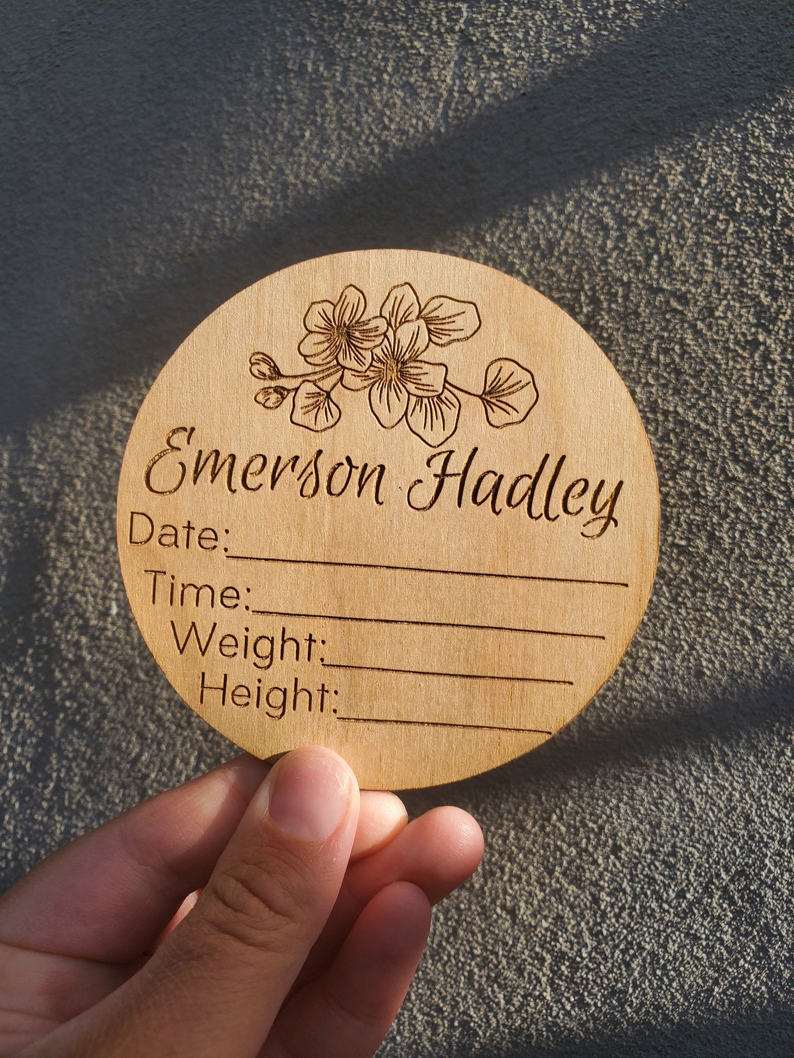 Double Sided Baby Name Tag Newborn Name Tag With Birth Stats - Etsy