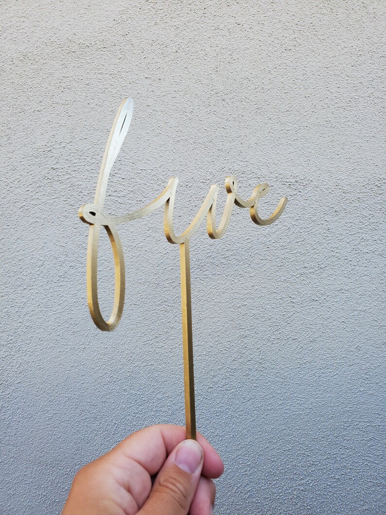 Five Birthday Cake Topper Fifth Birthday Cake Topper - Etsy