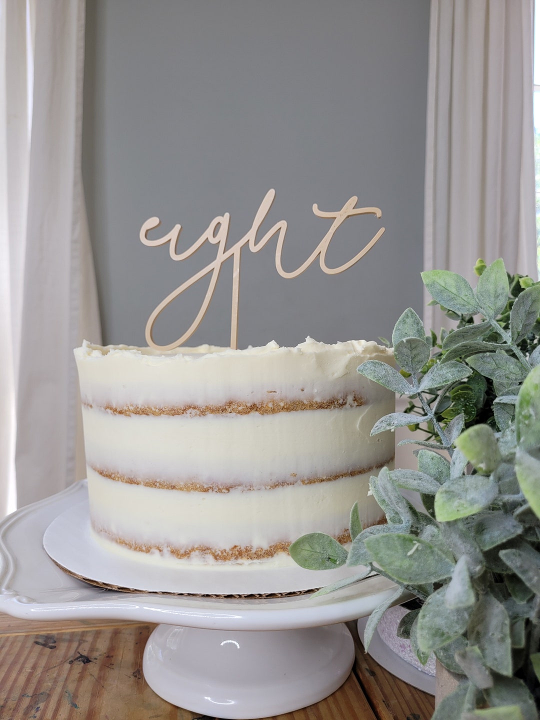 8 Cake Topper | Eight Cake Topper | Eighth Birthday Decorations | Gold ...