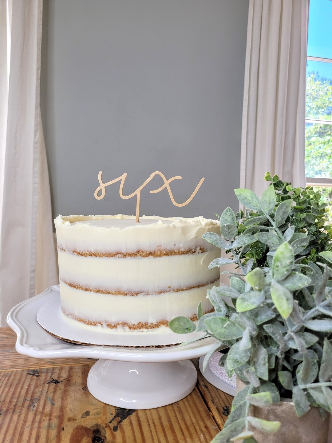 Six Cake Topper | Sixth Birthday Cake Topper | 6th Birthday Decor | Six ...