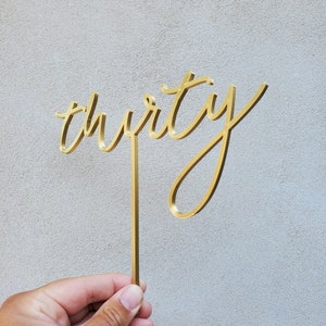 Thirty Cake Topper | 30 Cake Topper | Age Cake Topper | Thirtieth ...