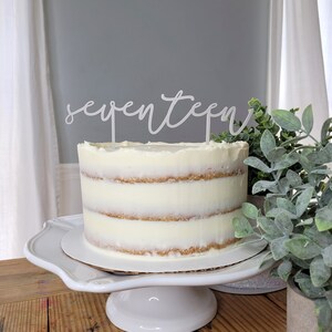 Seventeen Cake Topper | 17 Cake Topper | Whimsical Seventeen Cake ...