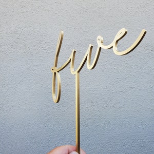 Five Birthday Cake Topper | Fifth Birthday Cake Topper | Whimsical Cake ...